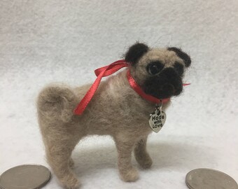 Felt pug | Etsy