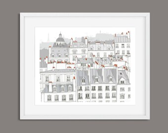 Paris rooftops | Etsy