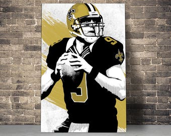 Rare Drew Brees New Orleans Saints Art Prt sn only 50