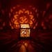 Tibetan Hindu Sri Yantra wooden tealight Shadow lantern Candle