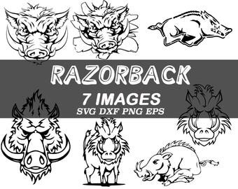 Razorback cut file | Etsy