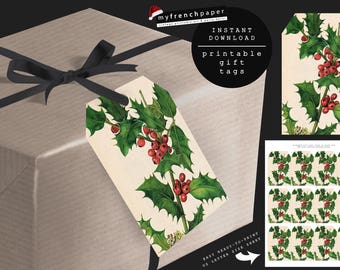Mistletoe gift tags | Etsy