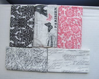 Black toile fabric | Etsy