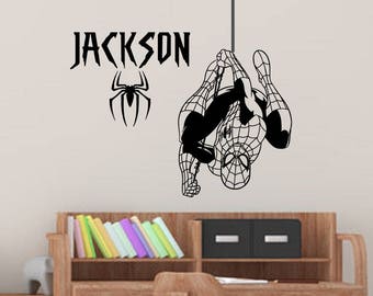 Spiderman wall decal | Etsy