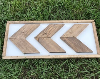 Chevron wall decor | Etsy