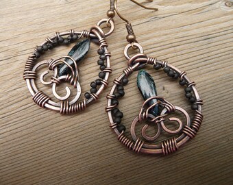 Boho dangle earrings | Etsy