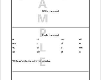 Preschool sight word | Etsy