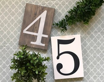 Wood numbers | Etsy