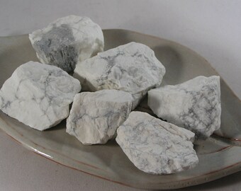Raw White Howlite Stone white howlite healing crystals and