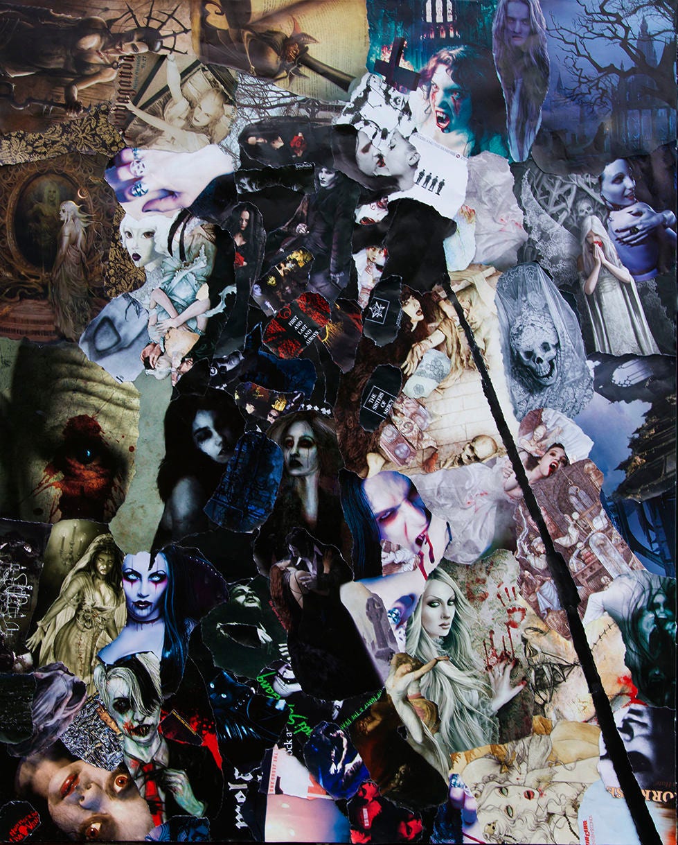 Goth Collage Poster Print or Collage