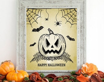 Happy halloween sign | Etsy