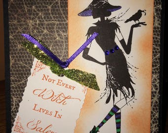 Halloween not every Witch lives in Salem sign digital black