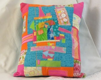 Patchwork pillow | Etsy