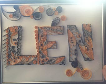 Quilling name | Etsy