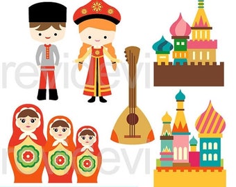 Russian clipart | Etsy