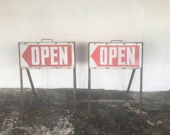 Vintage open sign | Etsy