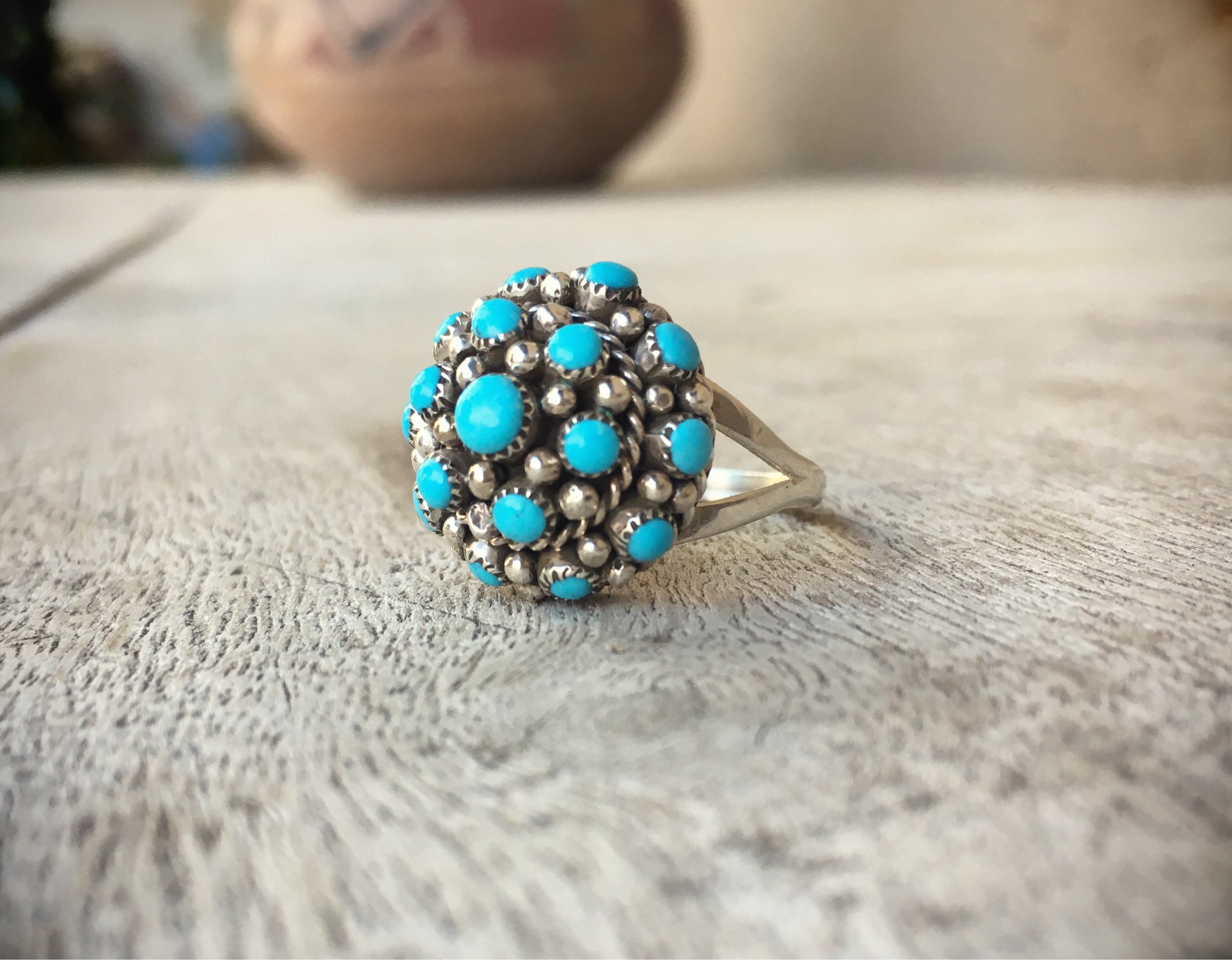 Turquoise Ring Women Size 7.5 Zuni Jewelry, Native American Ring ...
