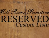Mill River Primitives Custom Personalized by MillRiverPrimitives