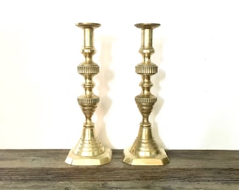 Brass candlesticks | Etsy