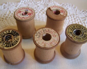 antique spools pair wood spools with thread