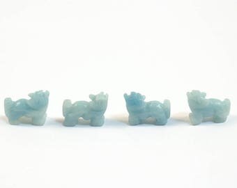 Blue wolf pendant | Etsy