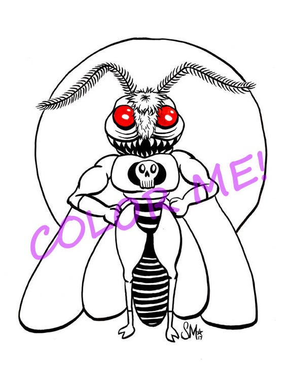 Mothman Coloring Pages Coloring Pages