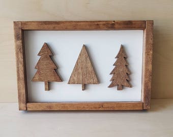 Pine tree sign | Etsy