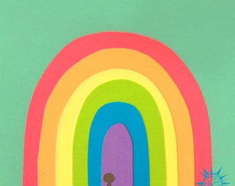 Rainbow art | Etsy