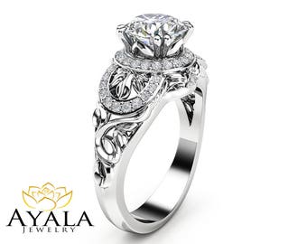 Ayala Jewelry Unique Engagement Ring Rose Gold by AyalaDiamonds