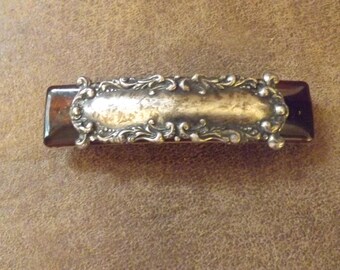 Silver barrette | Etsy