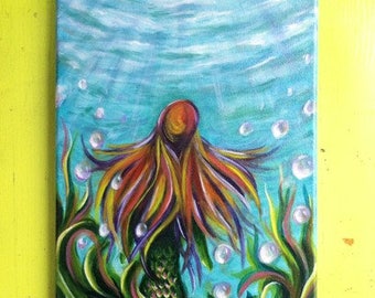 Mermaid oil painting | Etsy