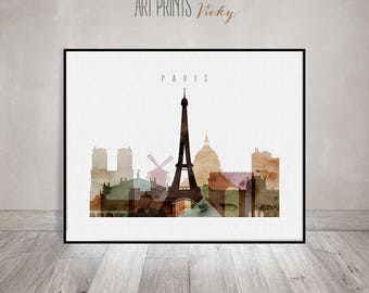 Paris watercolor | Etsy