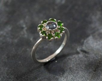 Chrome diopside ring | Etsy