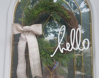 Hello wreath | Etsy