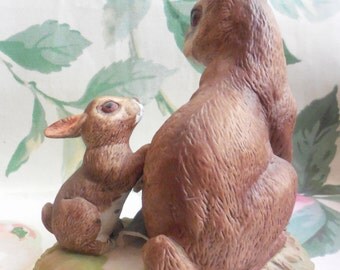 Rabbit garden statue | Etsy