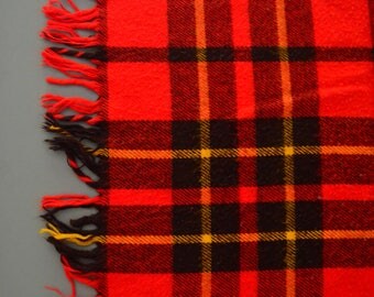Red plaid blanket | Etsy