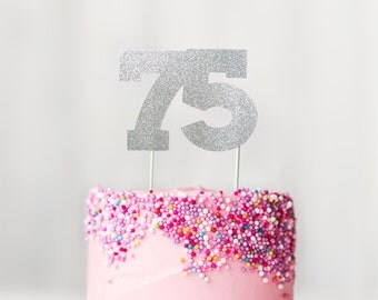 75th birthday topper | Etsy