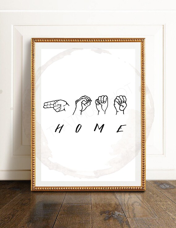 HOME SIGN LANGUAGE // Home Sign Language Poster Select Your