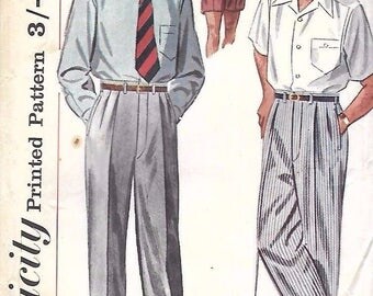 Mens pleated pants | Etsy