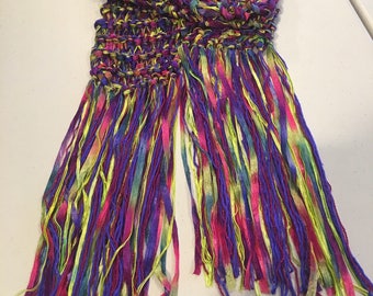 Ribbon yarn scarf | Etsy