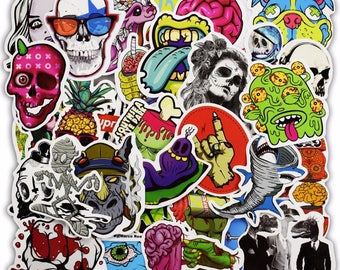 Scary stickers | Etsy