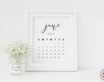Typography calendar | Etsy