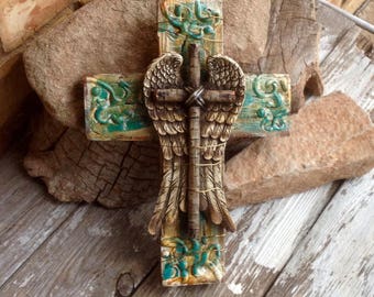 Rustic wall cross | Etsy