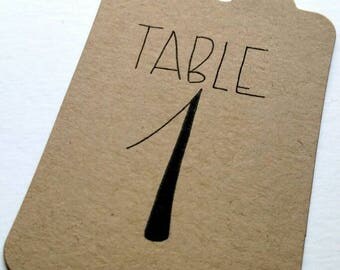 Table number tag | Etsy