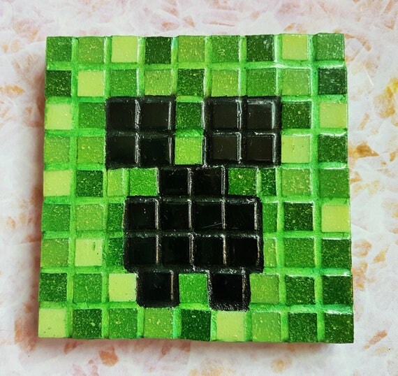 Minecraft Creeper Mosaic Coaster