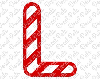 Candy cane letters | Etsy