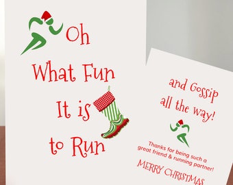 Funny running card | Etsy