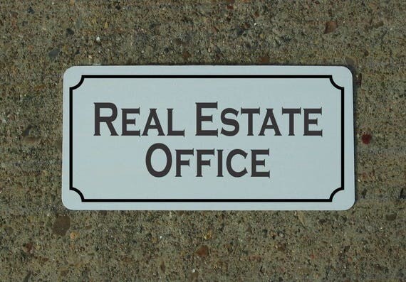 Real Estate Office Metal 6x12 Sign