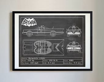 Batmobile blueprint | Etsy