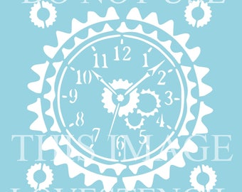 Clock stencil | Etsy